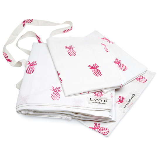 Pineapple Bedding Set (Hot Pink) – Livvy B
